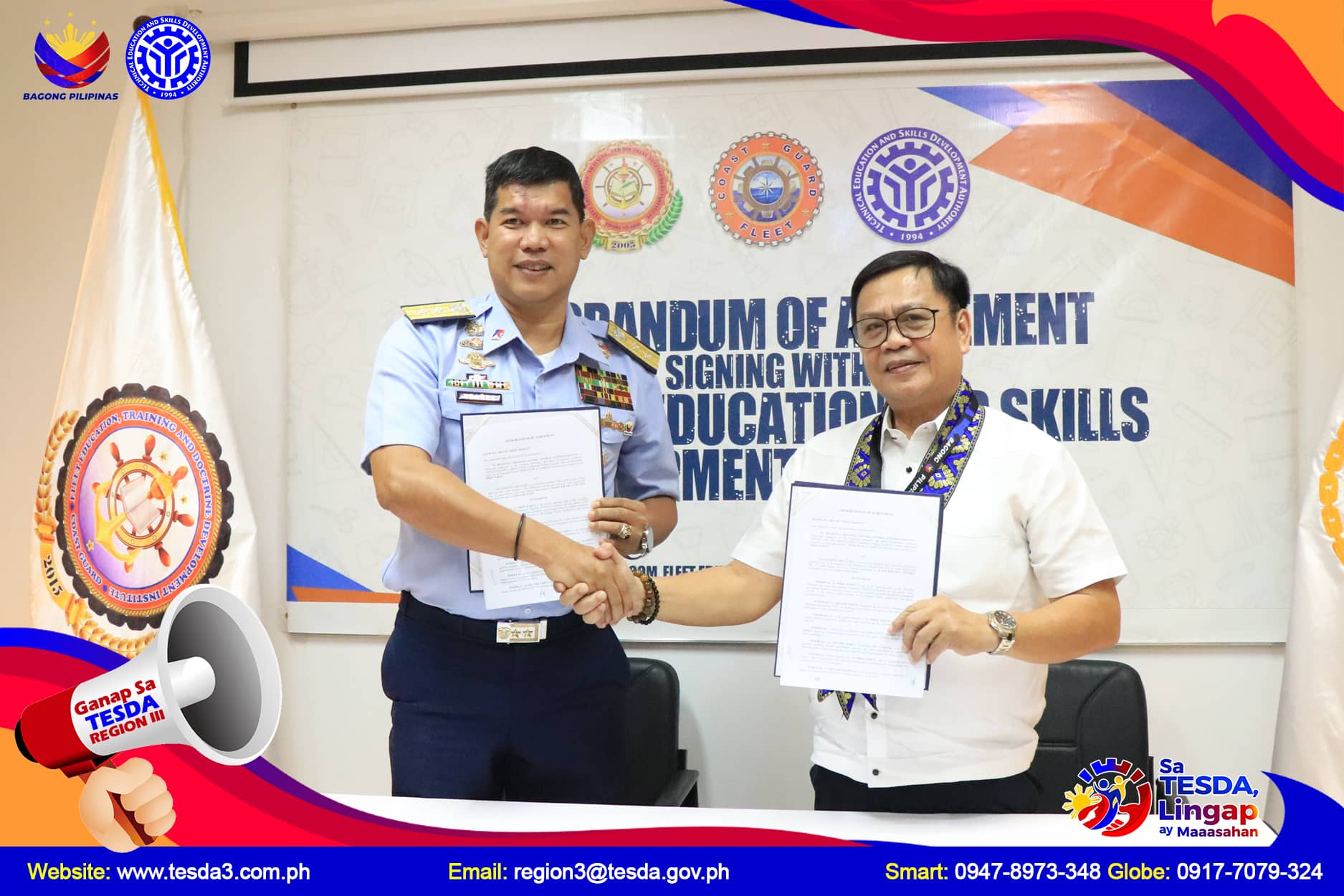 TESDA Central Luzon Partners with Philippine Coast Guard to Enhance ...