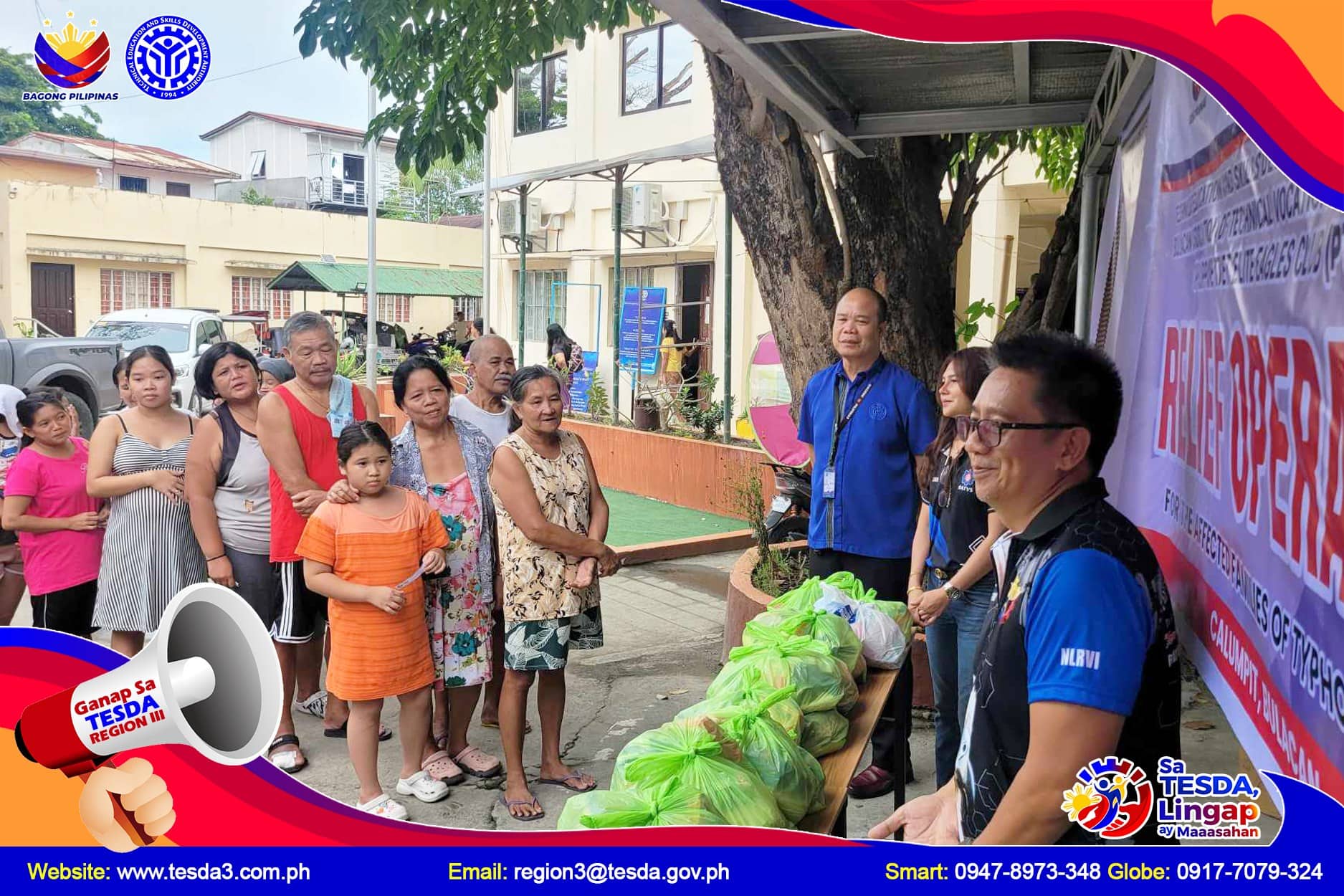 TESDA Calumpit and Partners Provide Relief to Families Affected by ...