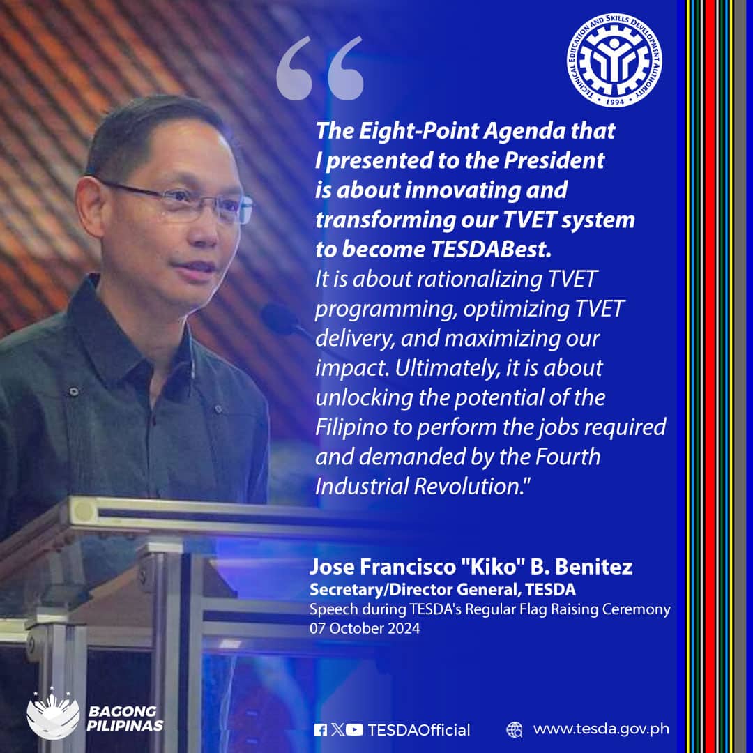 TESDA Director General Kiko Benitez Presents TESDABest 8-Point Agenda ...