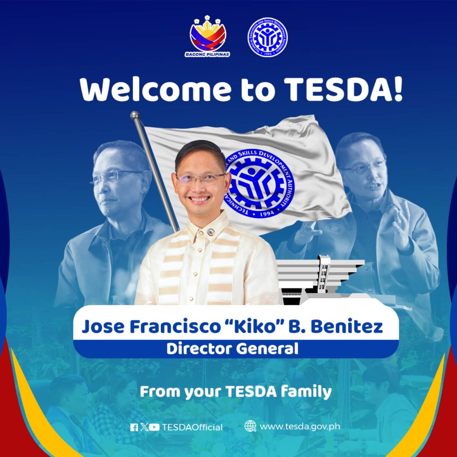 TESDA Welcomes DG Kiko Benitez as 15th Director General – TESDA BULACAN